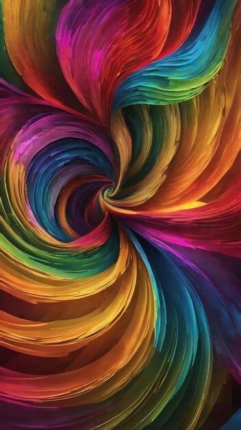 Premium Ai Image Colorful Spiral Abstract Circular Rotating Spiral