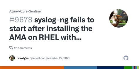 Syslog Ng Fails To Start After Installing The Ama On Rhel With Default Rhel Syslog Ng