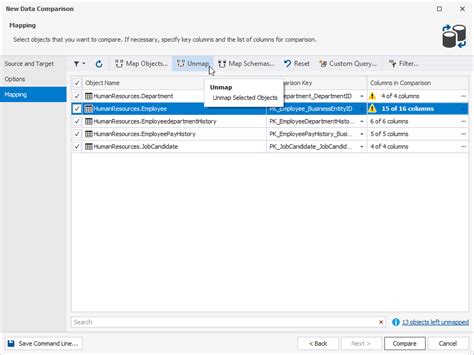 How To Compare Data Of Two Tables In The Same Database