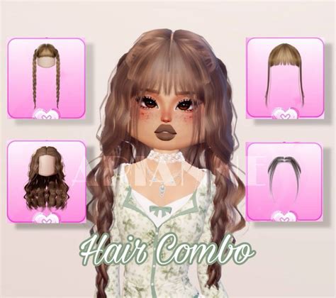 Dti Cute Hair Combo ⋆˚ 𝜗𝜚˚⋆ Dress To Impress Dress Hairstyles Combo Dress