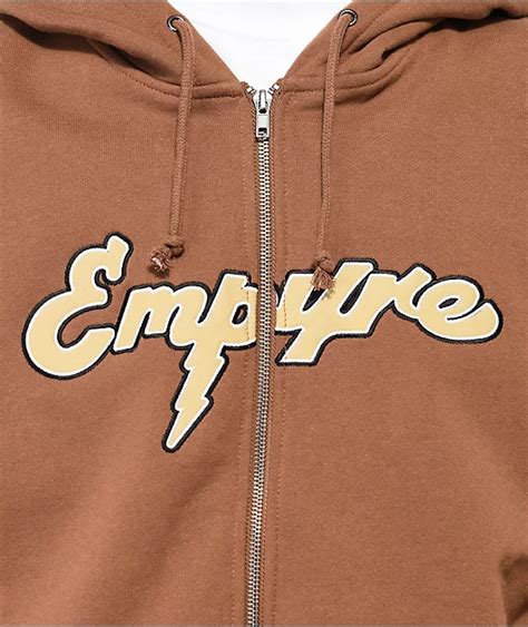 Empyre Sidebar Brown Zip Hoodie Zumiez