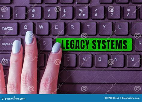 Text Showing Inspiration Legacy Systems Word Written On Old Method Technology Computer System