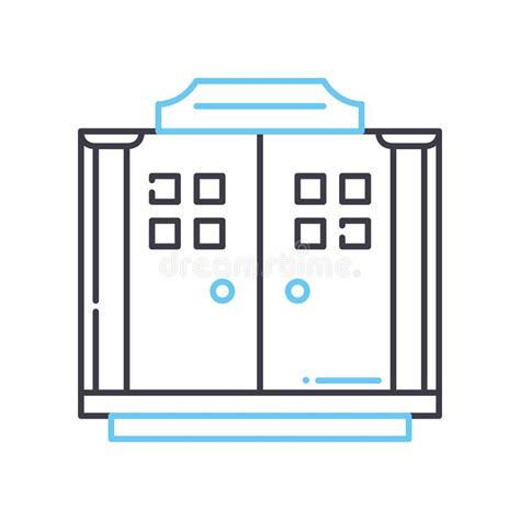 Exit Line Icon Outline Symbol Vector Illustration Concept Sign Stock Vector Illustration Of