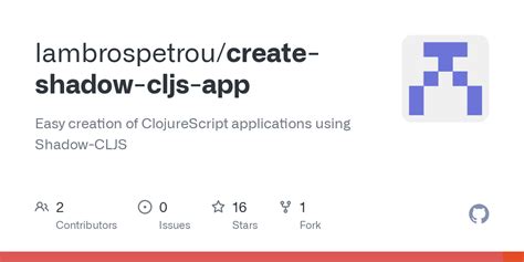 GitHub Lambrospetrou Create Shadow Cljs App Easy Creation Of ClojureScript Applications Using