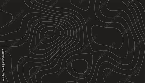Abstract Pattern With Lines Background Of The Topographic Map Elevation Contouring Outline