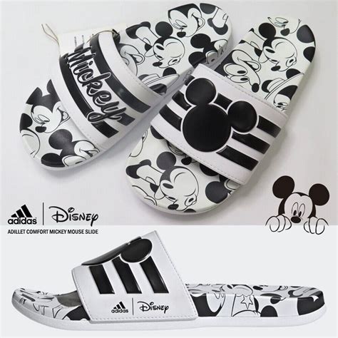 Adidas Disney X Adilette Comfort Mens Slides Sandals Mickey Mouse
