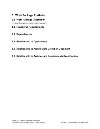 Togaf Template Transition Architecture DOC