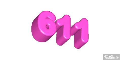 611 Number Animated  Logo Designs