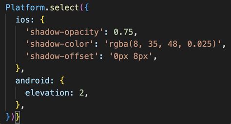 Warning Expected Style Shadowopacity 075px To Be Unitless · Issue