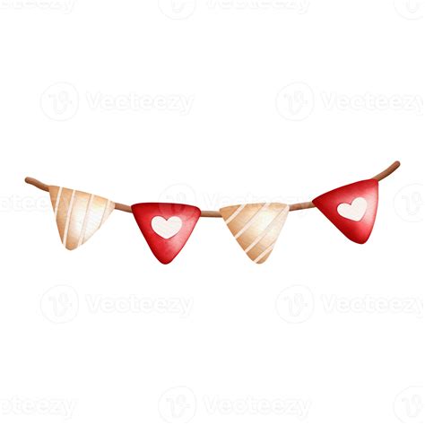 Party Triangle Flags For Love Valentine Element 16407352 Png