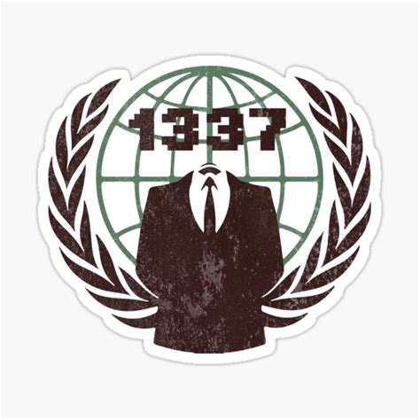 1337 Anonymous Leet Hacker Sticker For Sale By Dailytees Redbubble