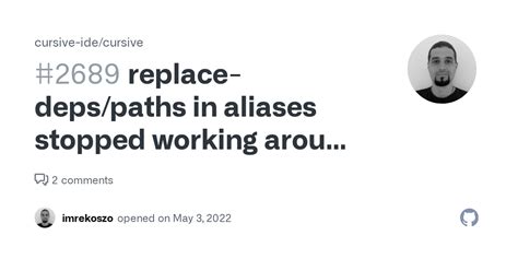 Replace Depspaths In Aliases Stopped Working Around 1123 · Issue 2689 · Cursive Idecursive