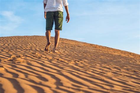 A Man Lost In The Red Desert In Vietnam Mui Ne Stock Photo Image Of Desert Adventure 93680668