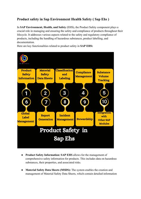 PPT Product Safety In Sap Environment Health Safety Sap Ehs PowerPoint Presentation ID