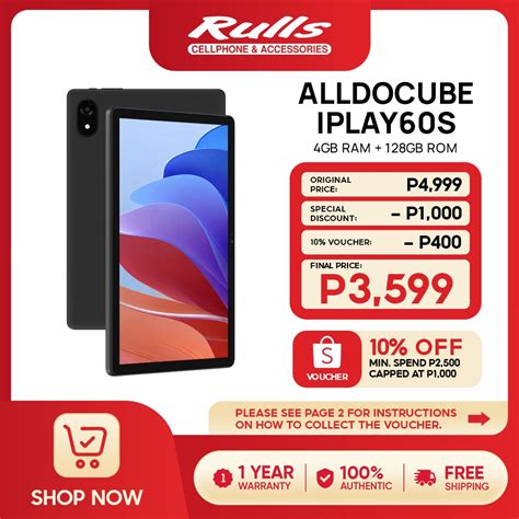 ALLDOCUBE IPlay 60S Tablet WiFi 4GB 128GB Allwinner A523