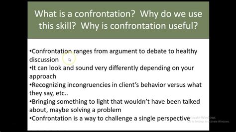 Examples Of Confrontation In Counseling Techniques