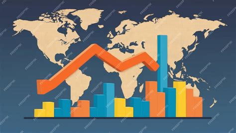 A Colorful World Map Showing Economic Growth Trends And Data Analysis Premium Ai Generated Image