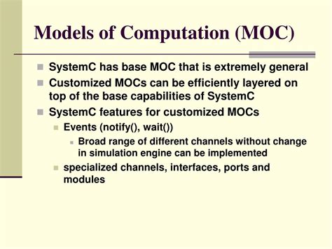 Ppt Systemc System Level Modeling Powerpoint Presentation Free