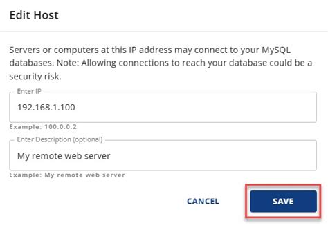 how to set up a remote mysql database connection