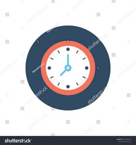 Clock Vector Illustration Flat Style Icon Stock Vector Royalty Free Shutterstock