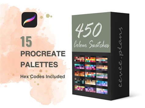 Essentials Procreate Colour Palette Inspiration I Hex Codes 450 Procreate Swatches Digital