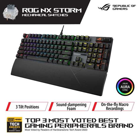 ROG Strix Scope II Gaming Keyboard 100 Full Size Prelubed ROG NX Switches ABS Keycaps