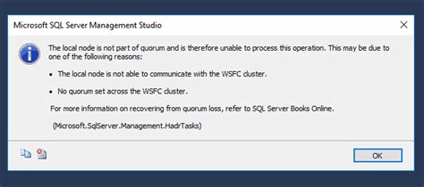 Sql Availability Group Setup The Local Node Is Not Part Of Quorum Geeks Hangout