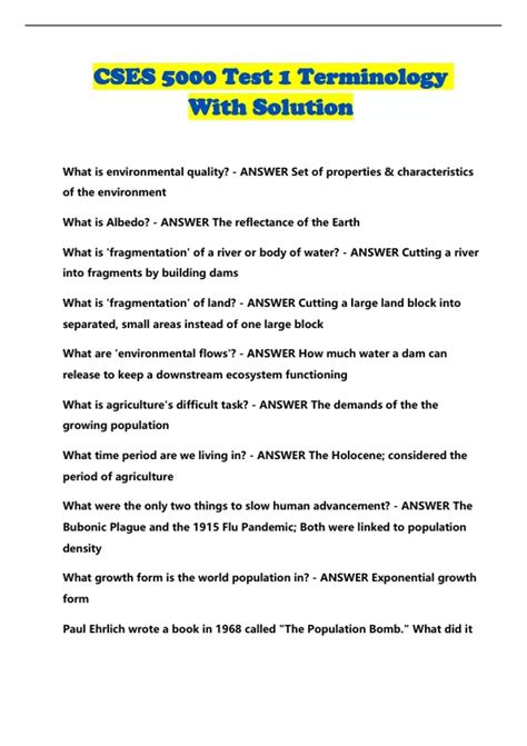 Cses 5000 Test 1 Terminology With Solution Cses 5000 Stuvia Us