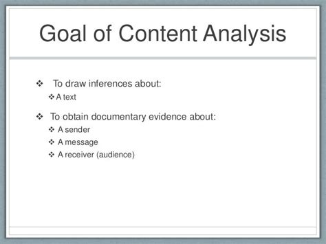 Methodology And Content Analysis