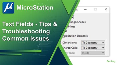 Text Fields Tips And Troubleshooting Common Issues In Microstation Youtube
