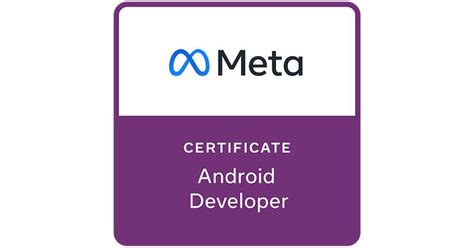 Meta Android Developer Certificate Was Issued By Coursera To Antonio