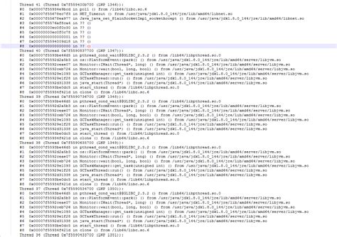 Java Linux Prints Many Thread Stack Info Is This An Issue Stack