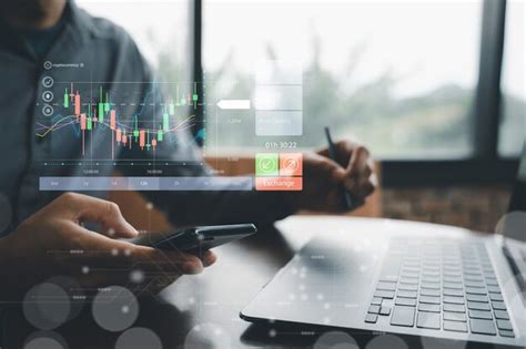 Premium Photo Man Monitoring Stock Market Trends And Trading Activities