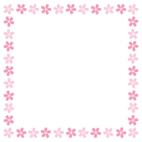 桜の花の正方形フレーム素材 商用okの無料イラスト素材サイト ツカッテ