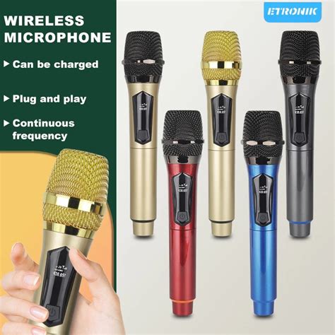 Jual Etronik Mic Karaoketanpa Kabel Mikrofon Karaoke Genggam Led