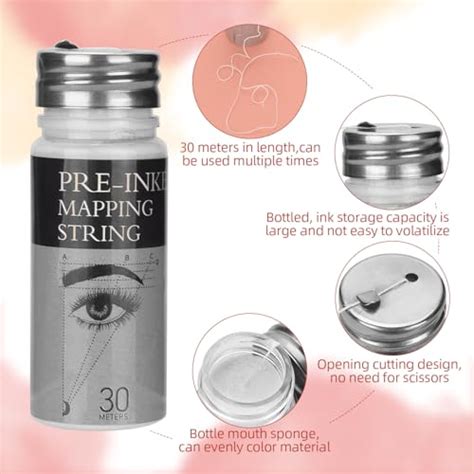 ATOMUS M White Eyebrow Mapping String Eyebrow Mapping Ink String For Microblading Beauty
