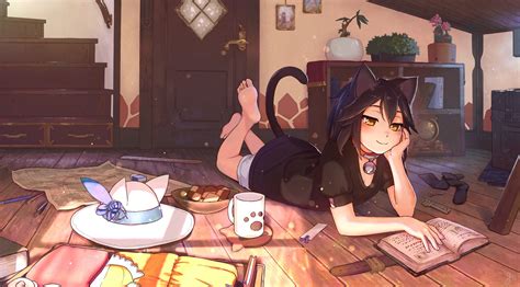 Nekomimi Anime Anime Girls Cat Girl Screenshot Hd Wallpaper Rare Gallery