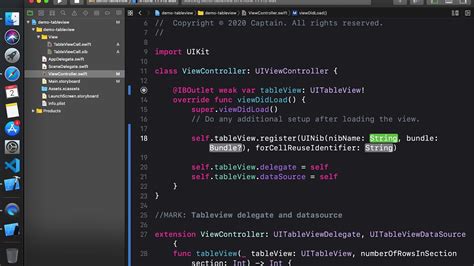Creating TableView Using XIB TableViewCell In Swift YouTube