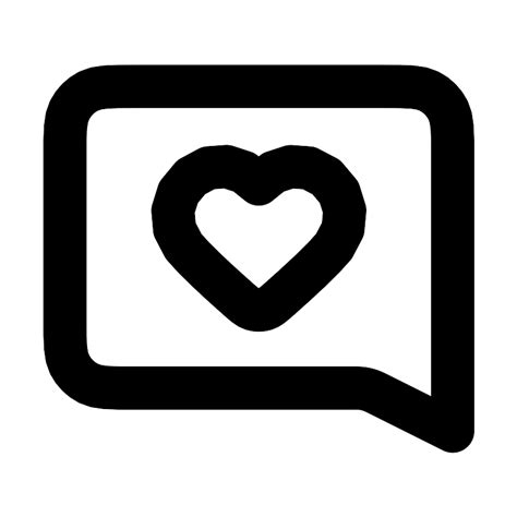 Message Square Heart Vector SVG Icon SVG Repo
