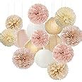 Champagne Gold White Party Decorations Paper Flowers