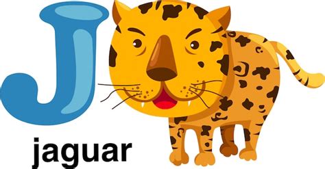 Premium Vector Animal Alphabet Letter J