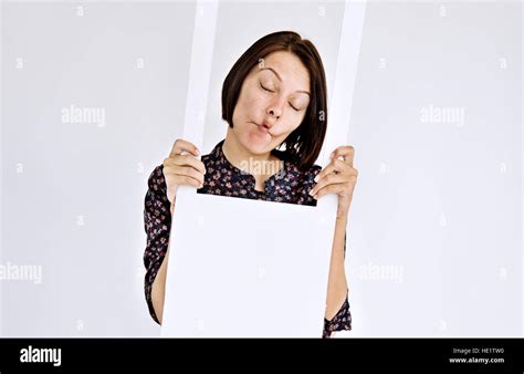 European Woman Face Expression Naughty Concept Stock Photo Alamy