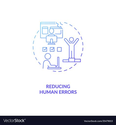 Reducing Human Errors Concept Icon Royalty Free Vector Image