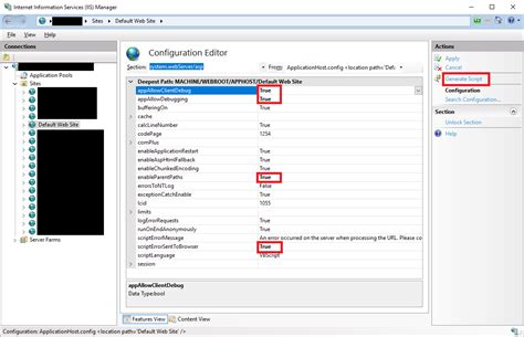 C Setting Up Asp Settings Using Microsoftwebadministration Stack