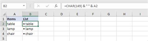 Insert Bullet Points In Excel Formulashq