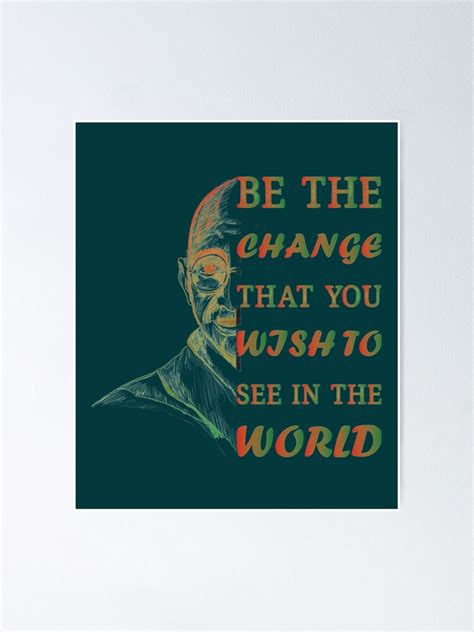 Póster Sé El Cambio Que Deseas Ver En El Mundo Gandhi Jayanti De