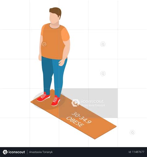 Man With Body Mass Index Bmi Classification Chart Illustration Free