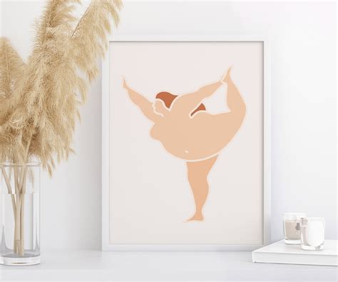 Body Positive Poster Curvy Woman Art Thick Girl Wall Art Nude Woman