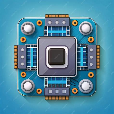 Realistic Arduino Board Detailed Illustration Of The Top View Premium