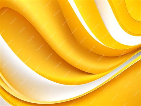 Premium Photo Abstract Yellow Background With Wavy Shapes Flowing And Curvy Shapes This Asset